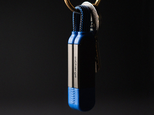 InCharge X Charging Cable (2.8"/Sapphire Blue) | StackSocial