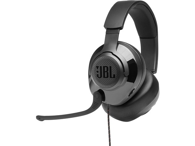 JBL Quantum 300 Hybrid Wired Over-ear Gaming Headset with Flip-up Mic ...