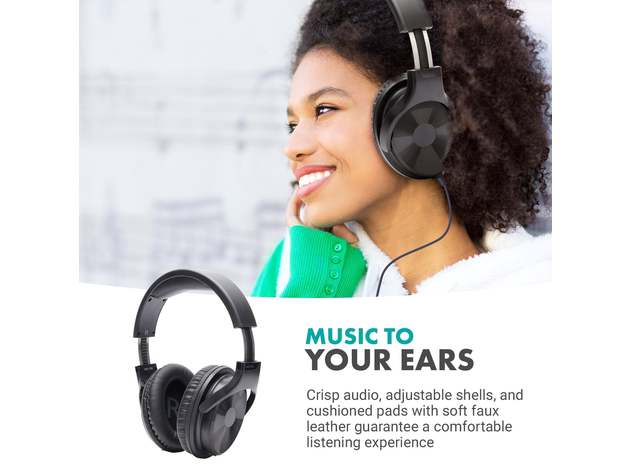 Hi-Fi Studio Monitoring Headphones with Microphone | StackSocial