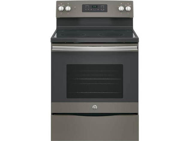 GE JB645EKES 5.3 Cu. Ft. 4 Element Slate Electric Range | New Atlas
