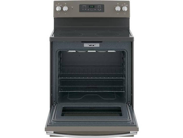 GE JB645EKES 5.3 Cu. Ft. 4 Element Slate Electric Range | New Atlas